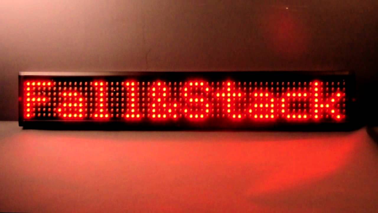 Major LED - Scrolling Message Board - YouTube