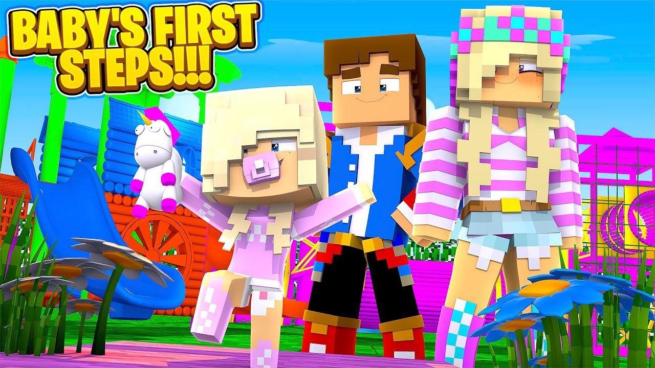 Minecraft OUR BABY PRINCESS KAYLA'S FIRST STEPS!!! w/ LITTLE DONNY ...