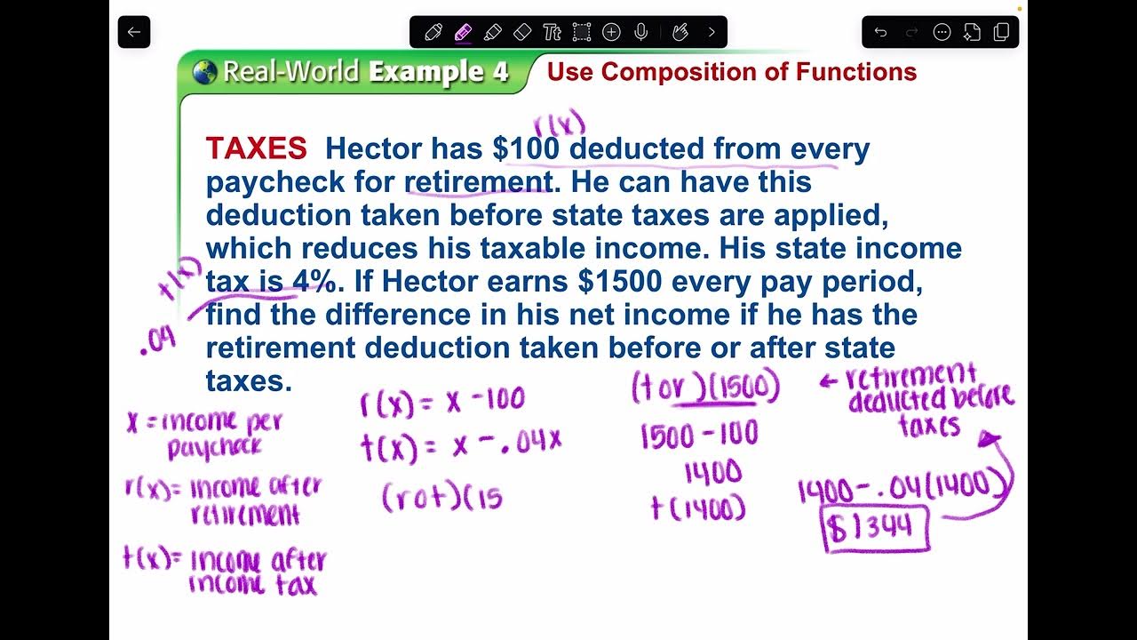 Composition of Functions Word Problem - YouTube