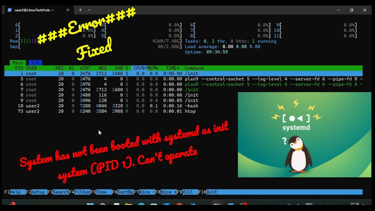 System Has Not Been Booted With Systemd As Init System Pid 1 Cant