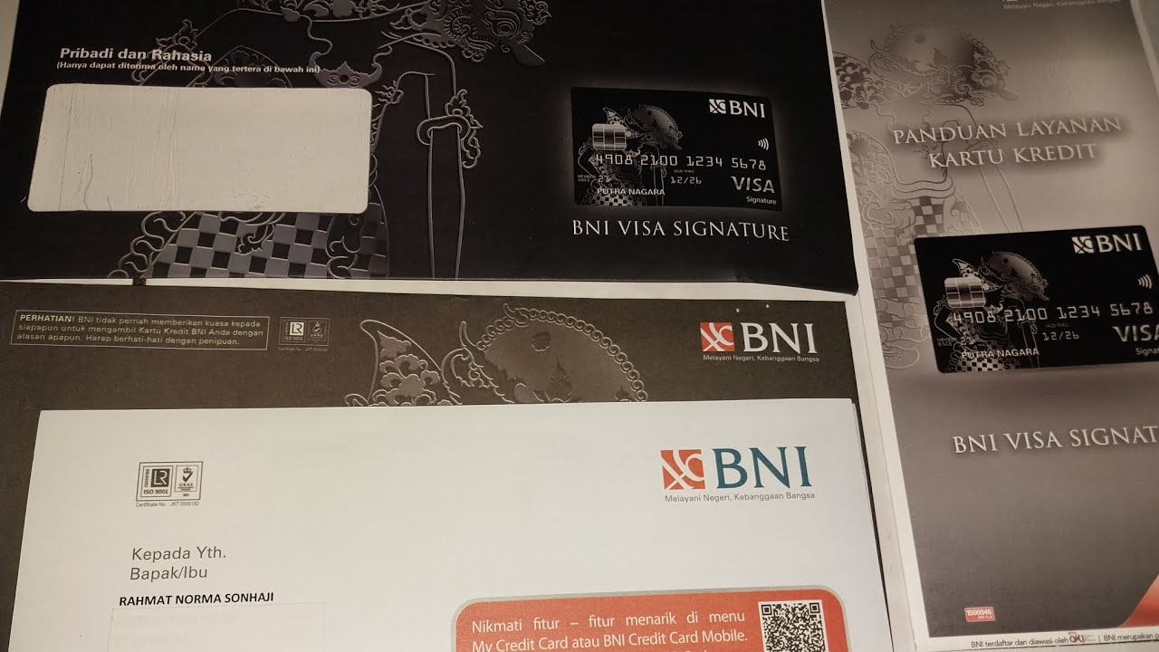 UNBOXING KARTU KREDIT BNI VISA SIGNATURE || KARTU KREDIT PEMULA - YouTube