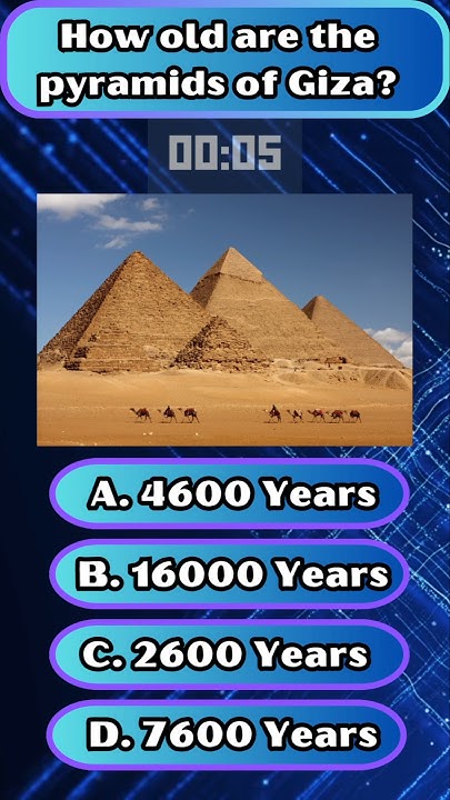 Do you know how old the Pyramids of Giza are? #quiz #trivia #travel # ...