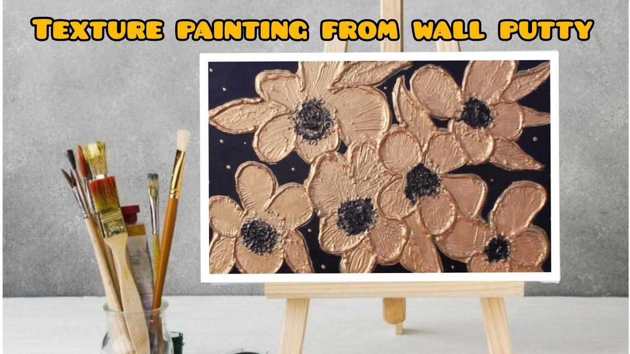 texture painting from wall putty||texture painting||wall putty painting ...