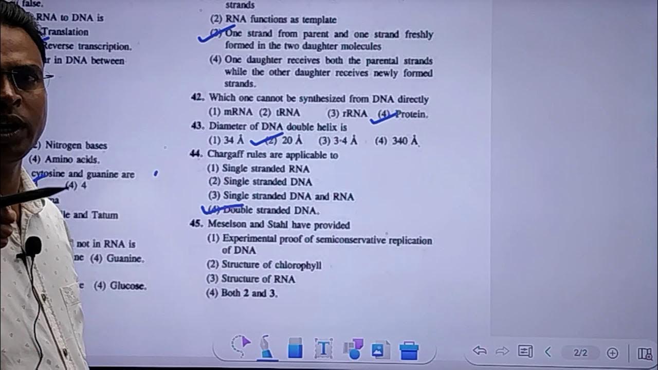 NEET | BOTANY | MCQ OF MOLECULAR BASIS OF INHERITANCE | 11.02.2025 - YouTube
