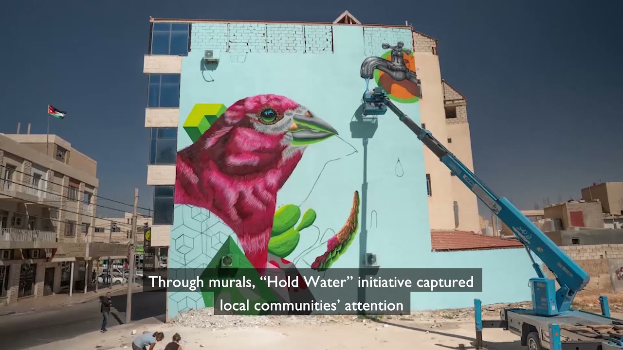 "Hold Water" street art water conservation initiative video - YouTube