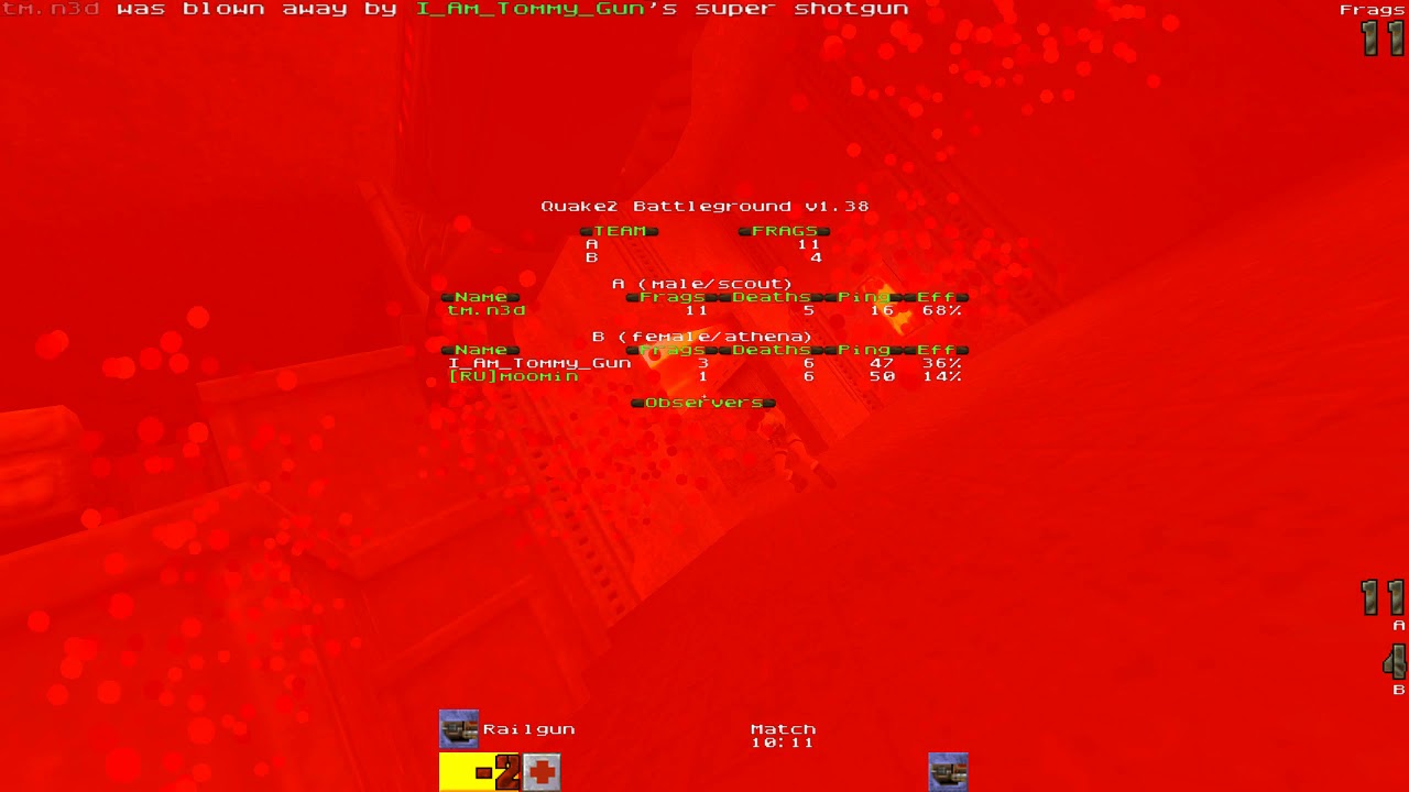 Quake 2: Q2DM1 - The Edge - 2v1 - High Res Textures Test - YouTube