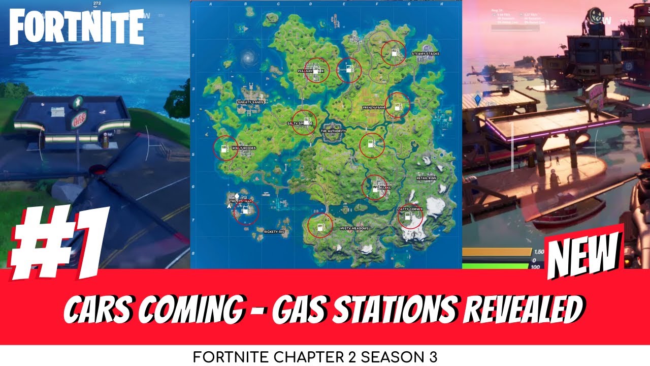 [New map Updates] GAS STATIONS locations In Fortnite Battle Royale ...