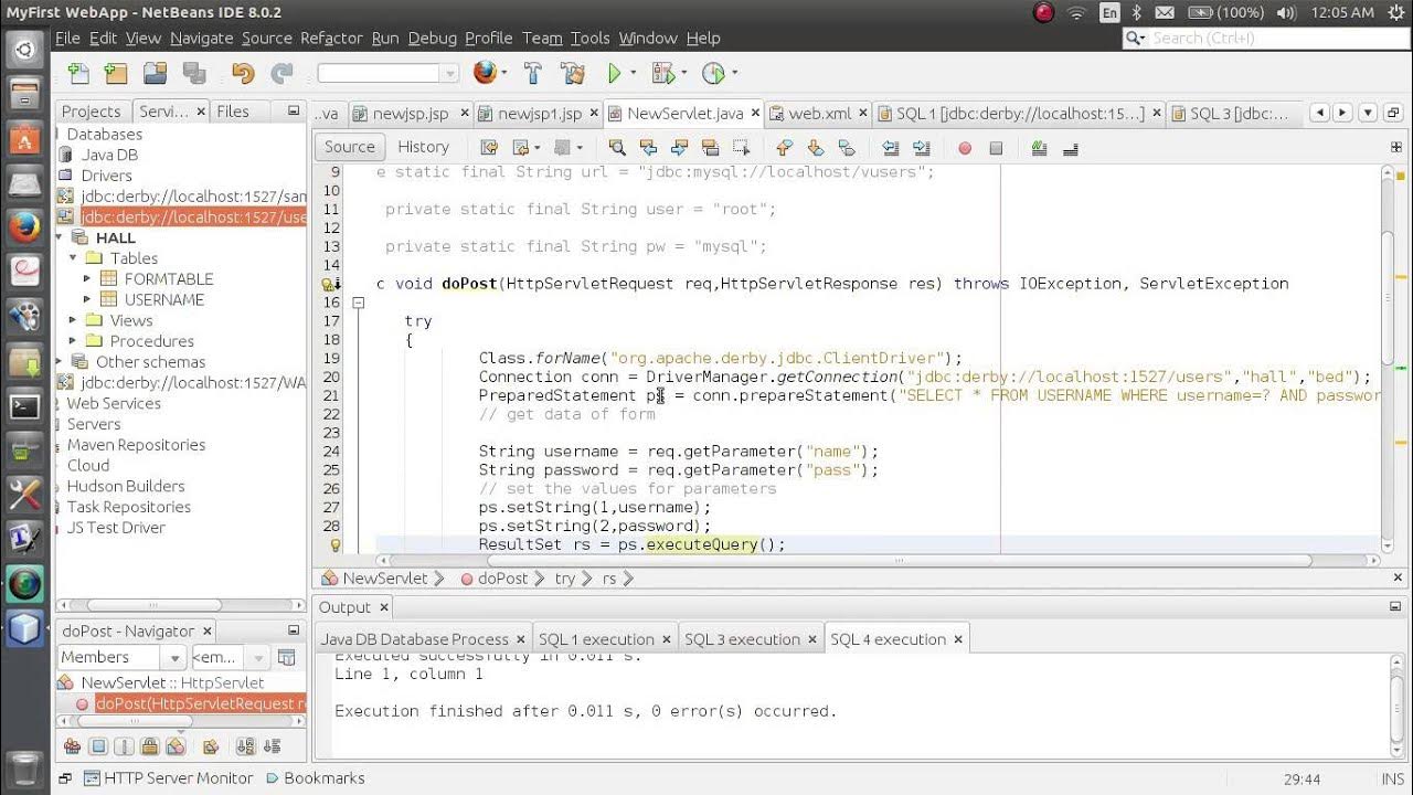 Login Jsp-servlet-database on NetBeans - YouTube
