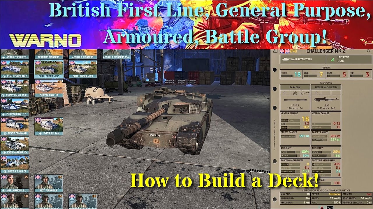 WARNO How to build a Deck. (British Battle Group example). - YouTube