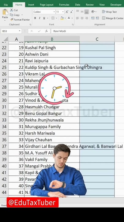 #shorts #excel Flash Fill ! Extract first Name in Excel #exceltricks #how #what - YouTube