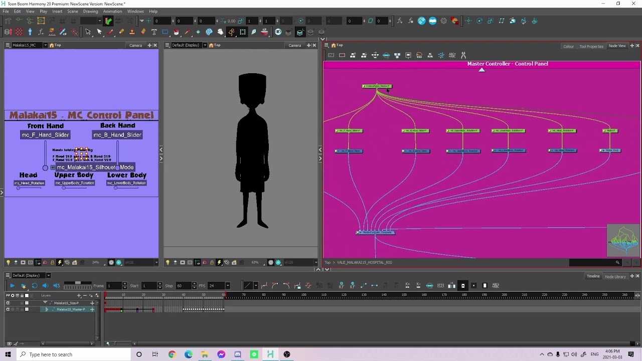 Toon boom Harmony Rigging Tutorial - Checking the silhouette of your ...