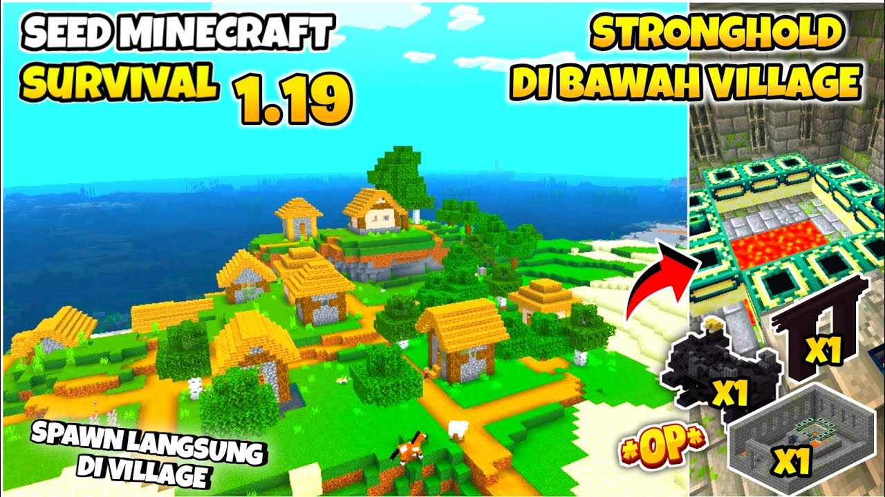 SEED SURVIVAL MINECRAFT 1.19 TERBAIK TEMPAT SPAWN BAGUS HARUS KALIAN COBA!! MCPE INDONESIA - YouTube