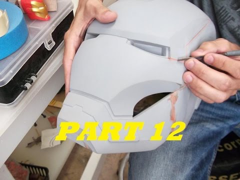 IRON MAN HELMET BUILD PART 12 ~ DETAIL LINES & NECK OPENING - YouTube
