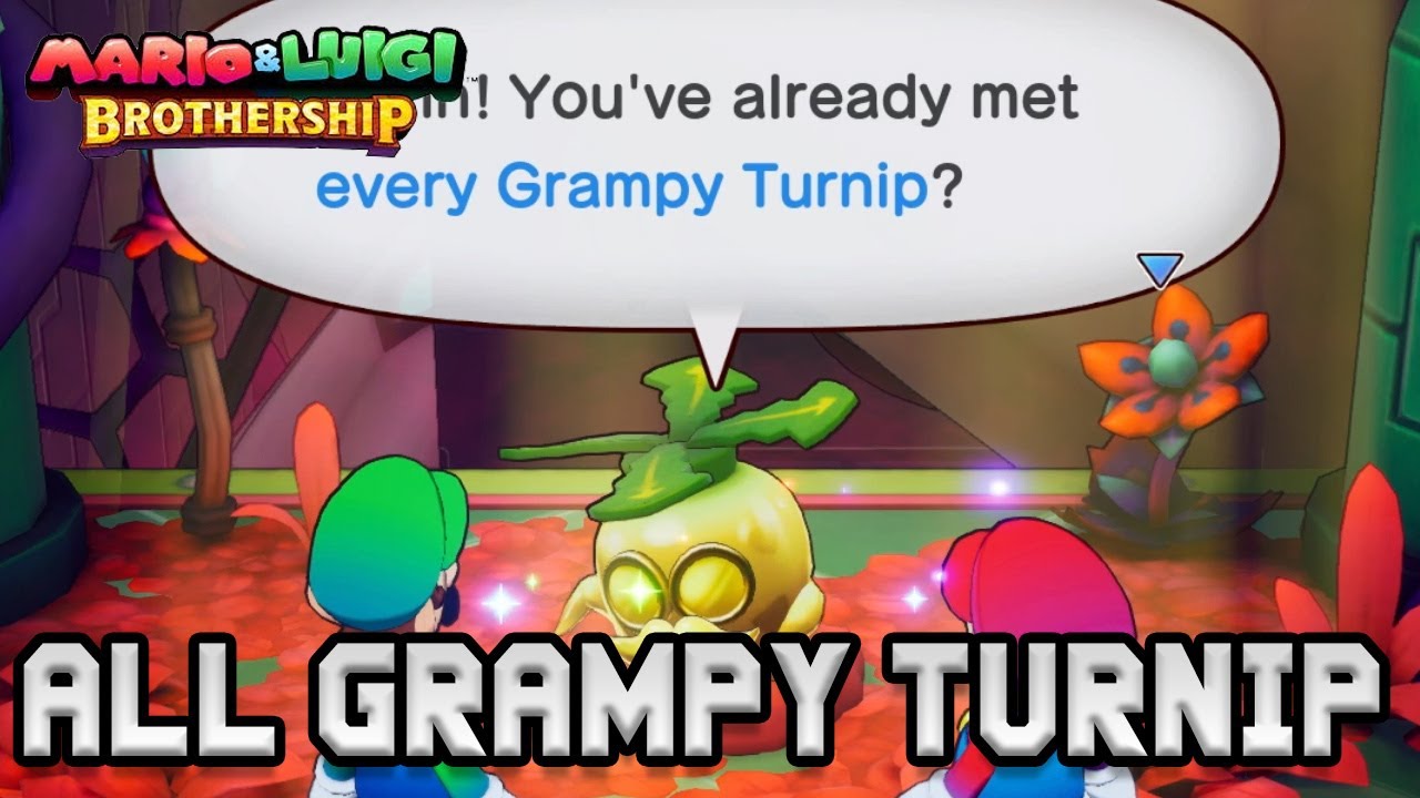 Mario & Luigi Brothership - All Grampy Turnip - YouTube
