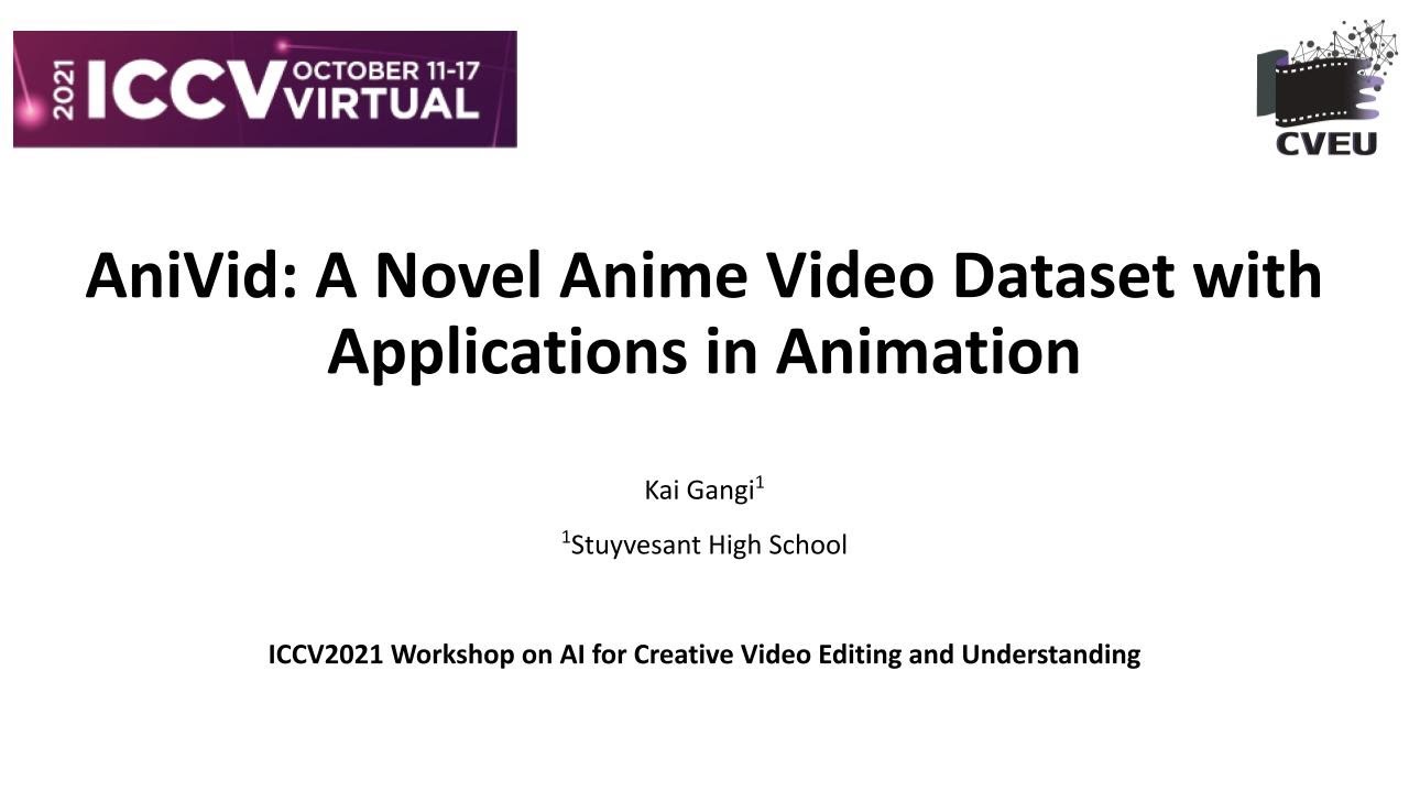 AniVid: A Novel Anime Video Dataset with Applications in Animation ...