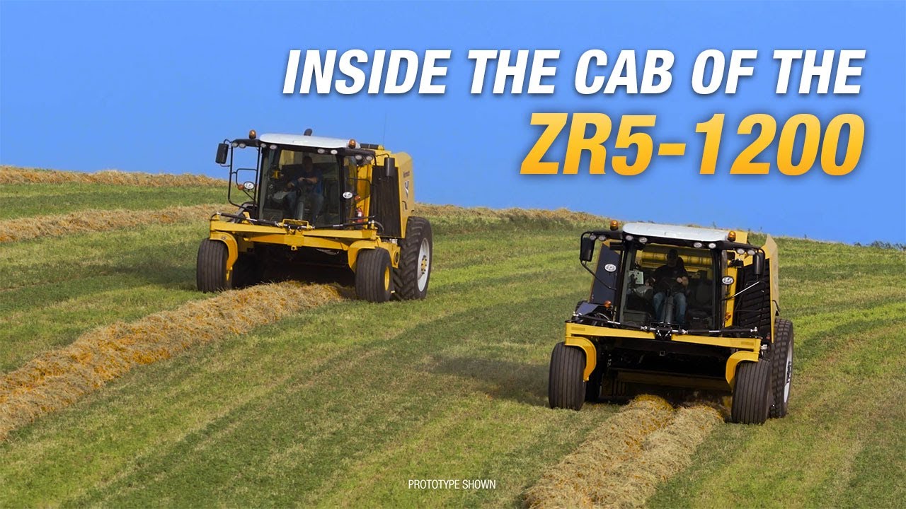 Inside the cab of the ZR5-1200 self-propelled baler - YouTube