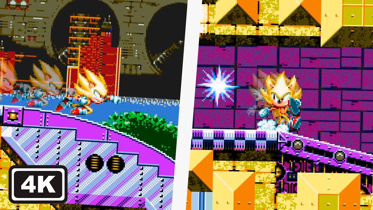 Sonic Mania - Modern Sonic in Launch Base Zone | Gameplay in 4K 60 FPS ...