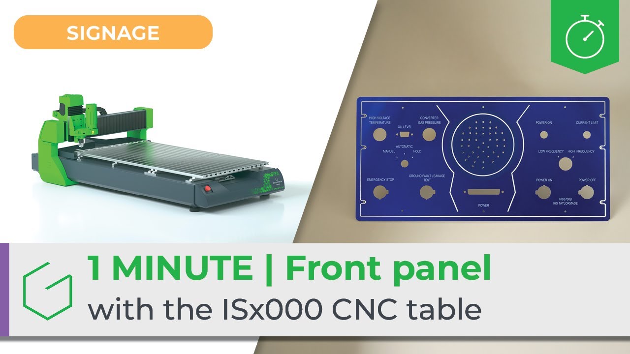 ⏱️ 1 Minute | Front panel milling with the ISx000 CNC engraving machine ...