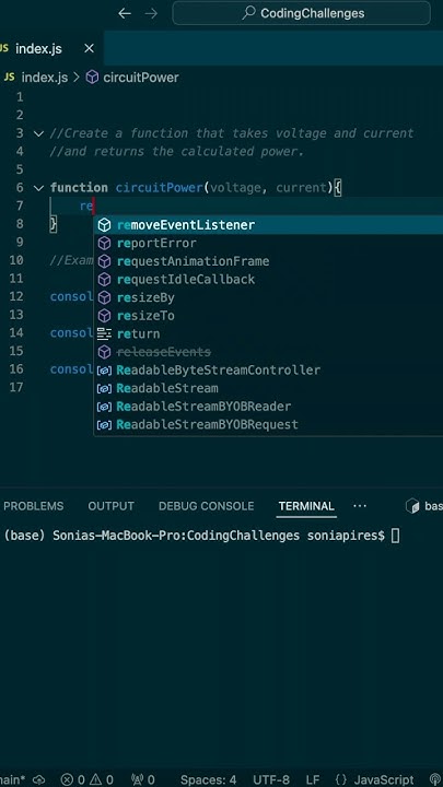 Find the Circuit Power - JavaScript Coding Challenge #coding # ...