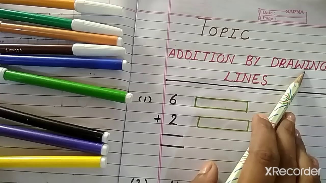 Maths Addition by drawing lines. - YouTube