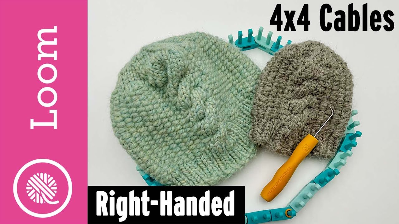 Loom Knit 4 over 4 Right Cable on Flexee Loom | 4/4RC - YouTube