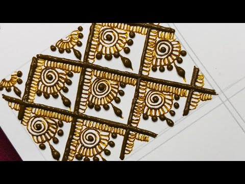 Mehendi classes// basic mehendi grid// mehendi design for beginners ...