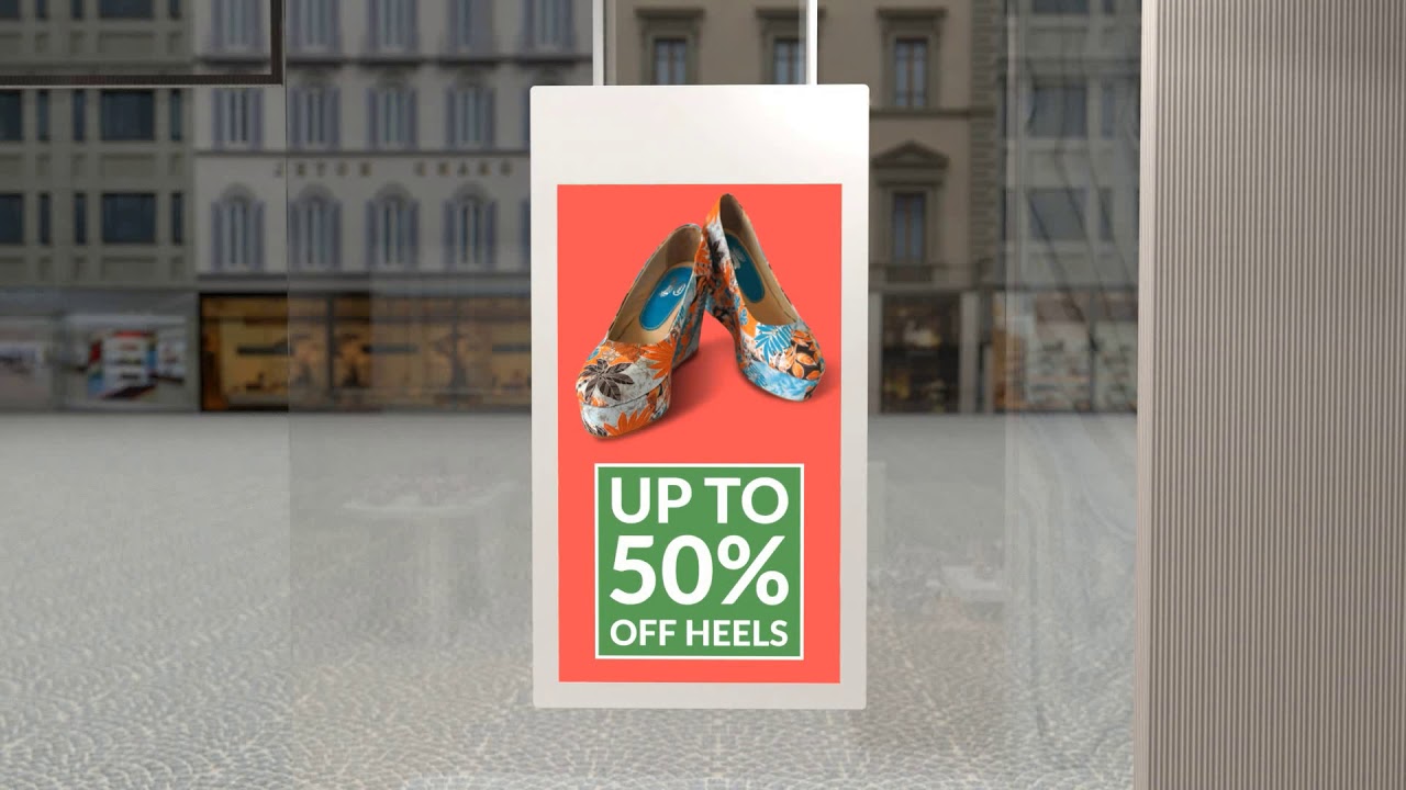 hanging double sided window display video - YouTube