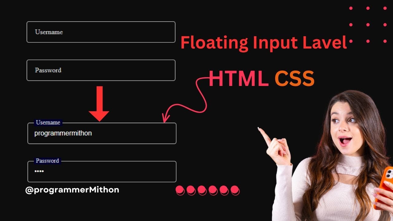 CSS Floating Input Lavel Design | Programmer Mithon #coding #webdesign #webdevelopment # ...