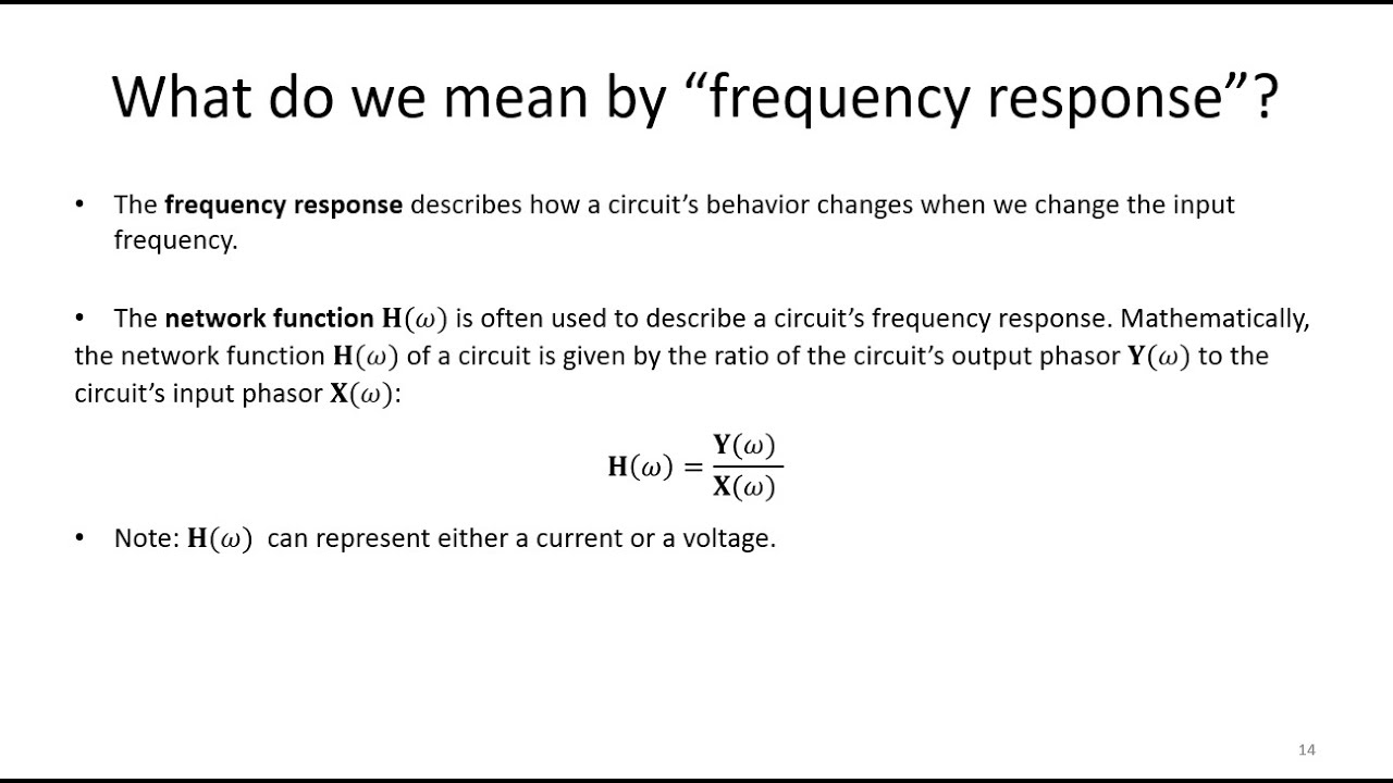 Lecture 22: The Frequency Response - YouTube