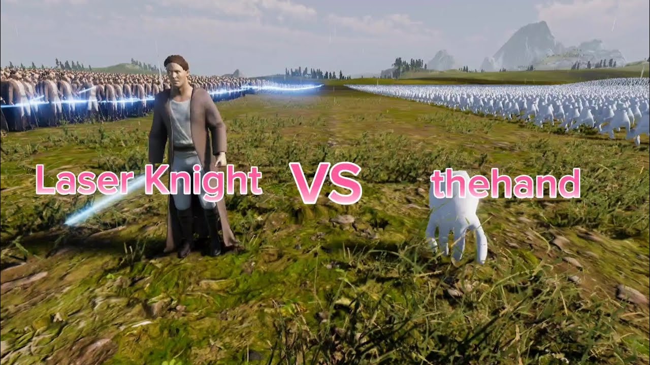 Laser Knight 50000 VS 50000 thehand ( ultimate epic battle simulator 2 ...