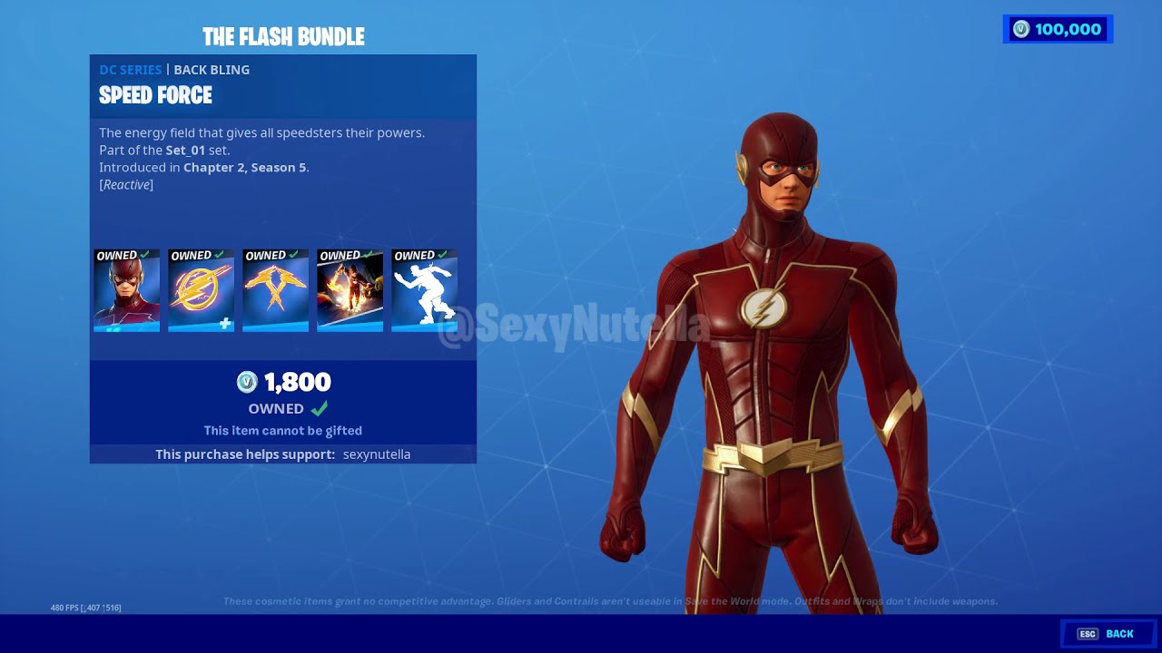 *PREVIEW* THE FLASH IN FORTNITE ITEM SHOP! - YouTube