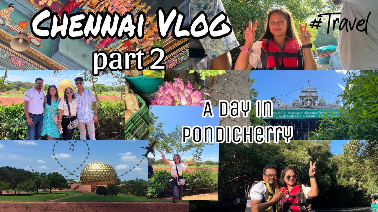 A Day in Pondicherry ⛱️ || Assamese vlog || Rinki's lifestyle 🫰🏻#travel #chennai #pondicherry ...