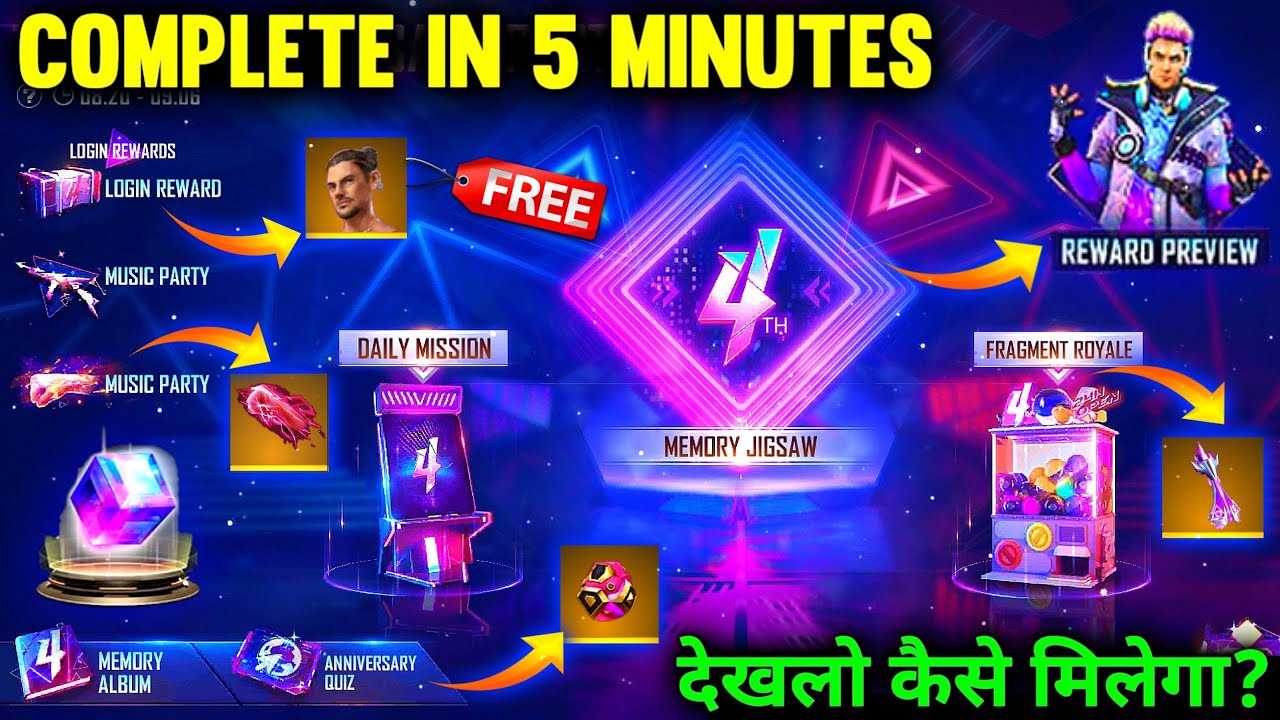 FREE FIRE NEW EVENT | 21 AUGUST NEW EVENT | HOW TO COMPLETE 4TH ...