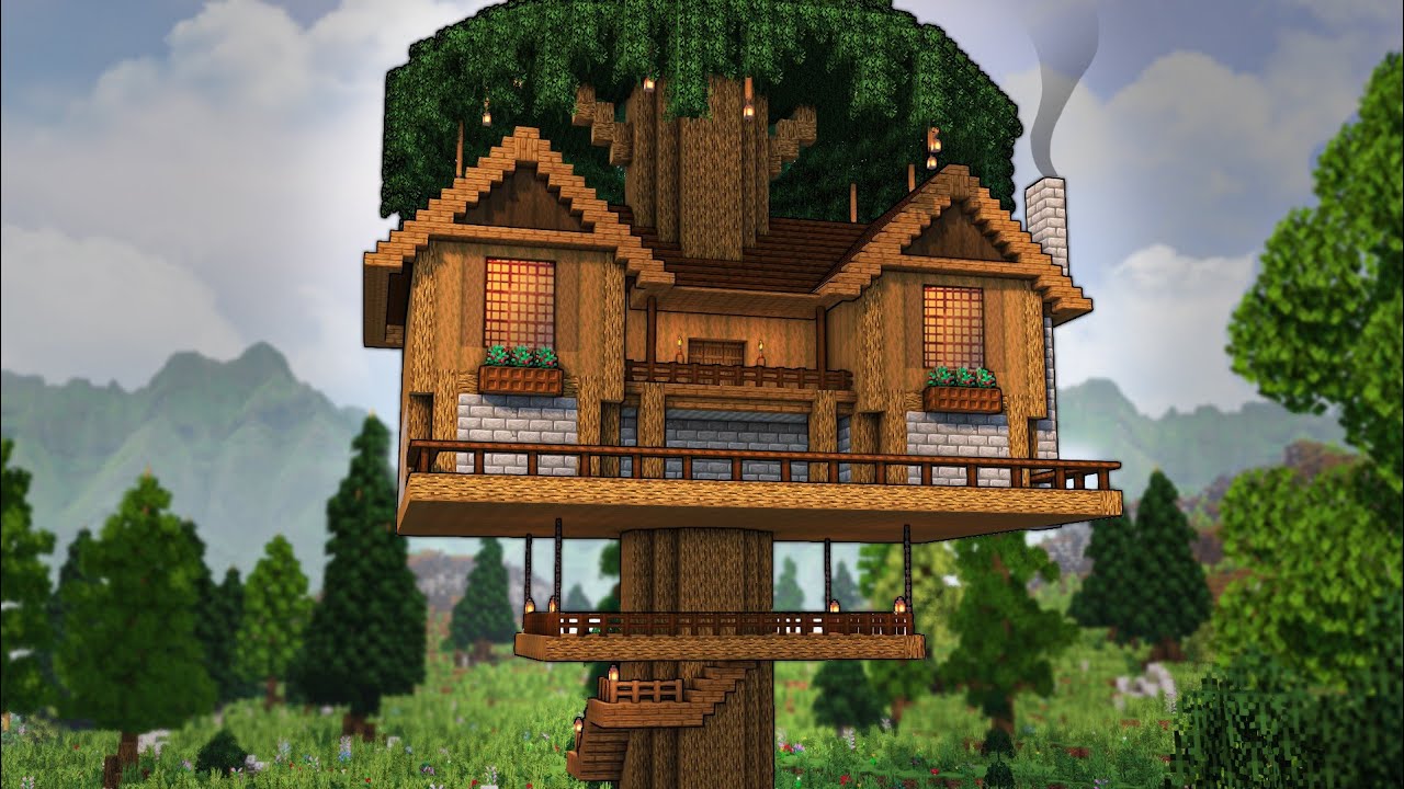 Minecraft How To Build A Easy Treehouse Tutorial YouTube Minecraft How To Build A Easy Treehouse Tutorial YouTube