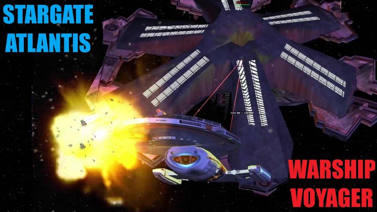 EVIL Warship Voyager Goes After ATLANTS! - Star Trek Ship Battles ...