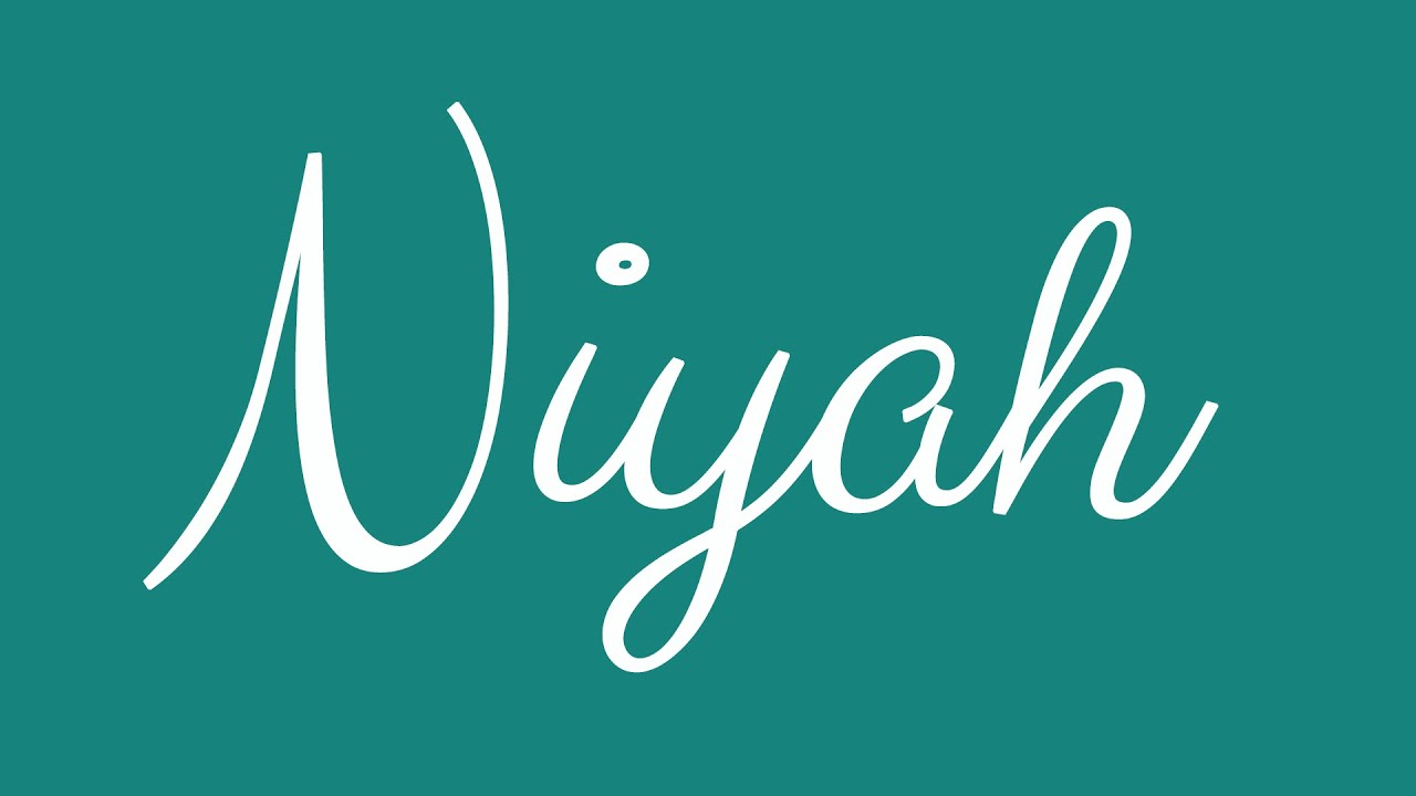 Learn how to Sign the Name Niyah Stylishly in Cursive Writing - YouTube
