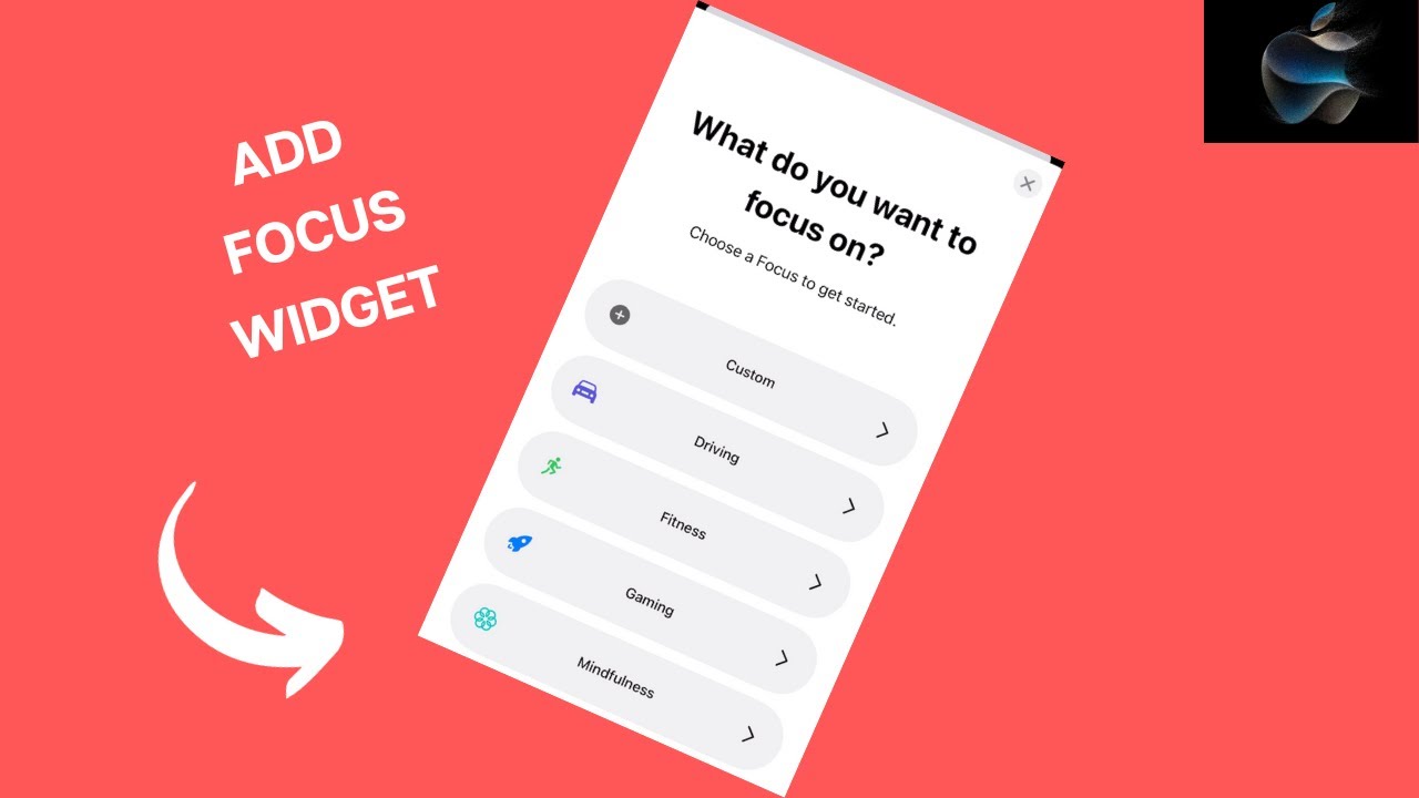 How to add focus widget on iPhone 15 iPhone 15 Pro Max - YouTube