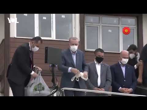 Erdoğan afet bölgesi Rize'de sel ile sarsılan yurttaşlara çay fırlattı... #erdoğan #sondakika #haber