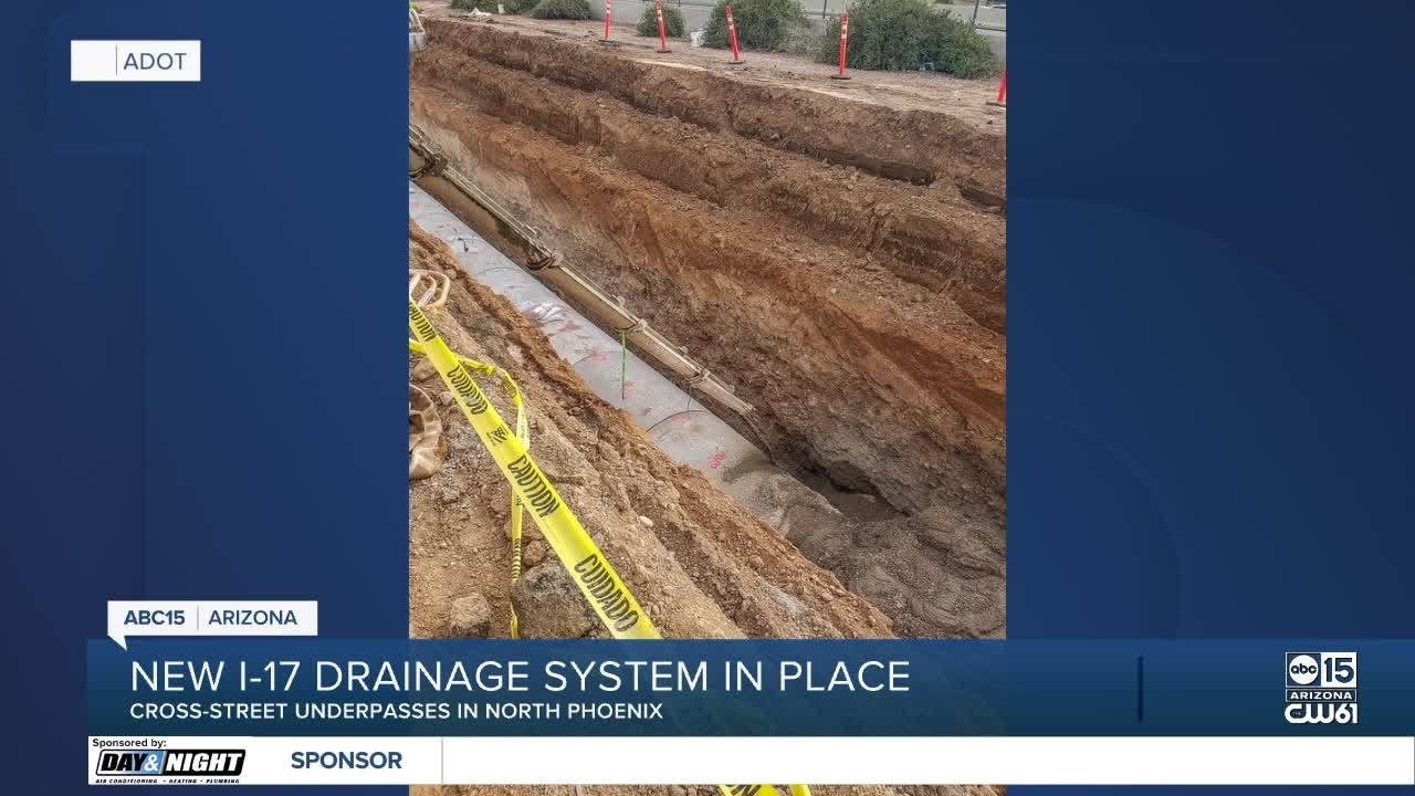 New drainage system in place for I-17 underpasses - YouTube