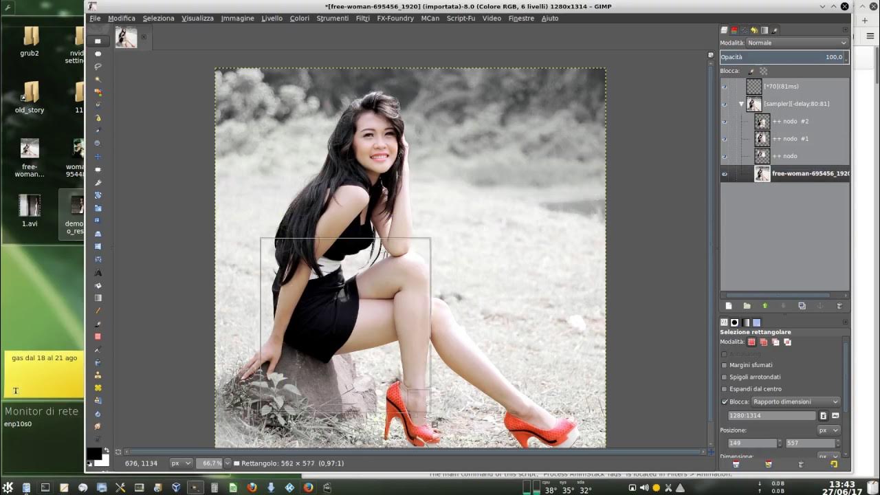 gimp animstack: pan zoom a picture loop example - YouTube