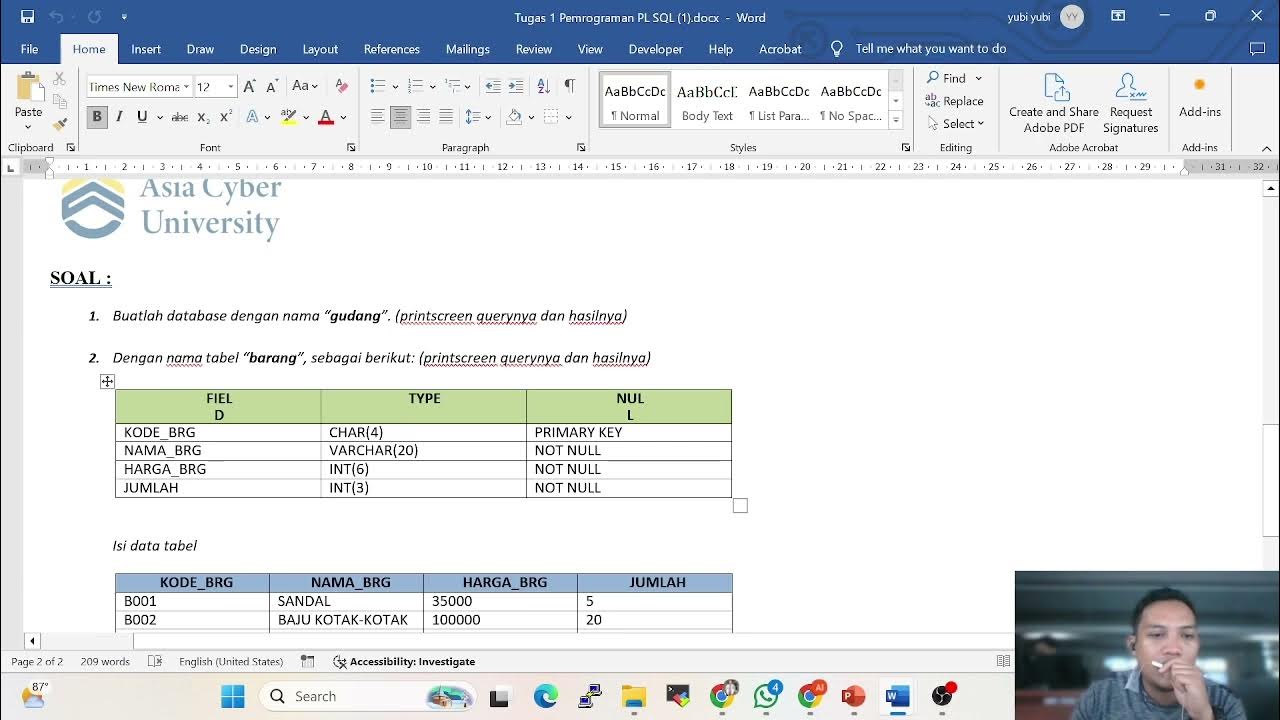 UTS Pemrograman PL SQL - YouTube