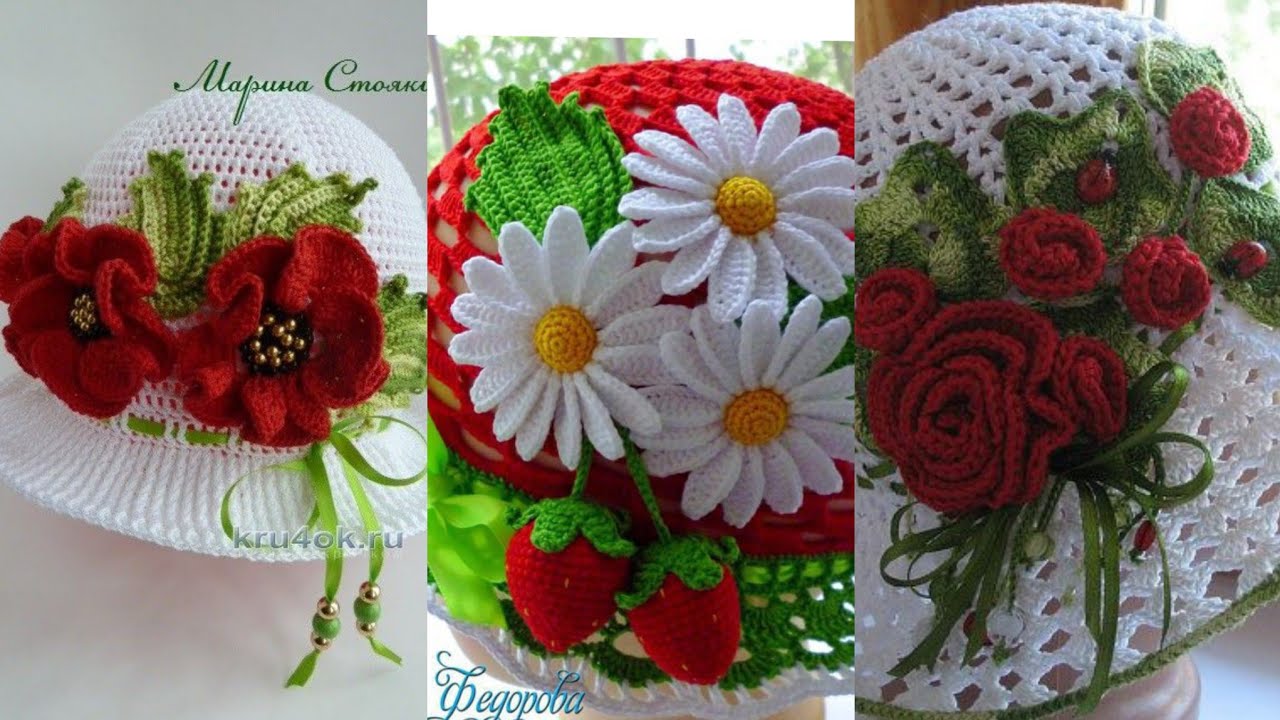 Crochet caps designing ideas // Crochet hats Designing collection - YouTube