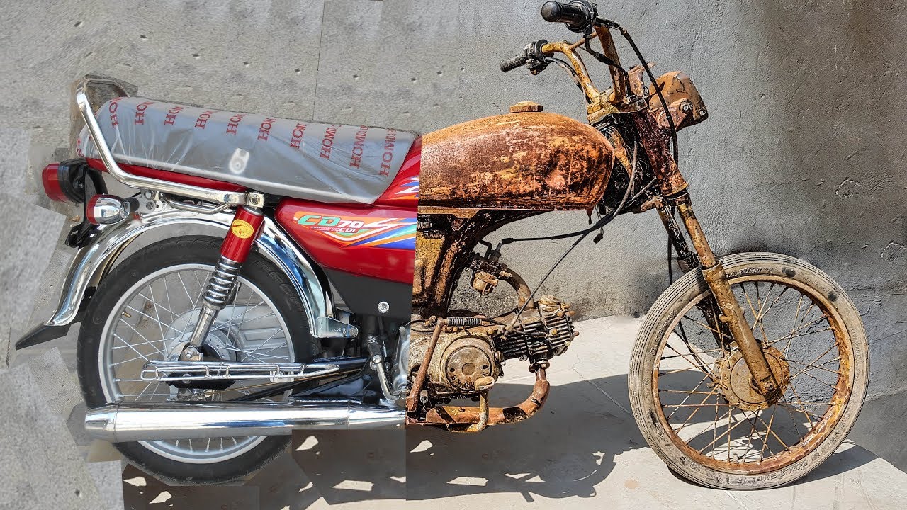 bike restoration in pakistan | old bike restoration | convert old bike ...