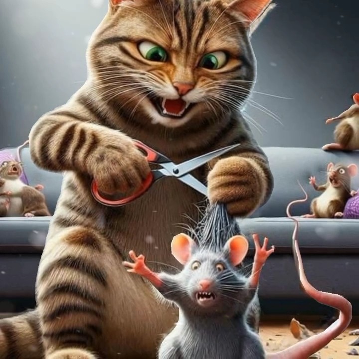 Cats cut hair for mice #cute #sad #cats #ai #shorts #kittens #catlover ...