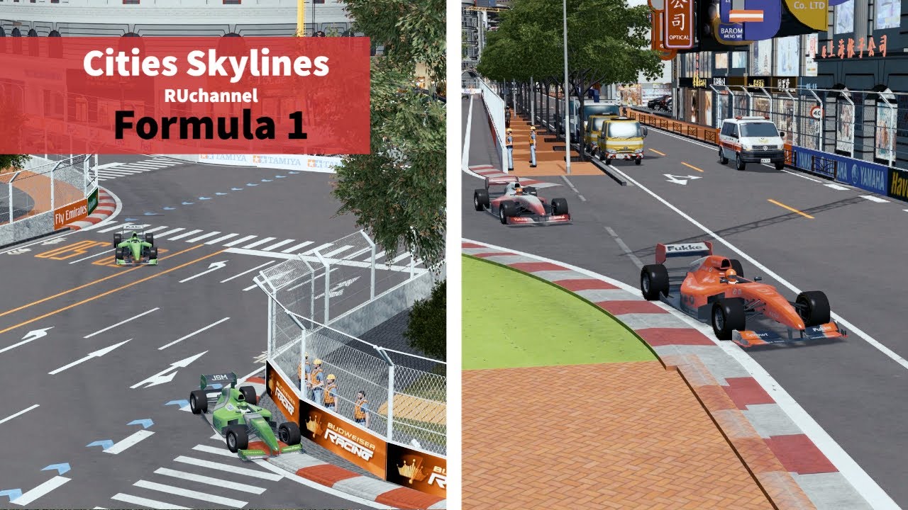 Building a Realistic street formula 1 track in cities skylines (Mingda ...