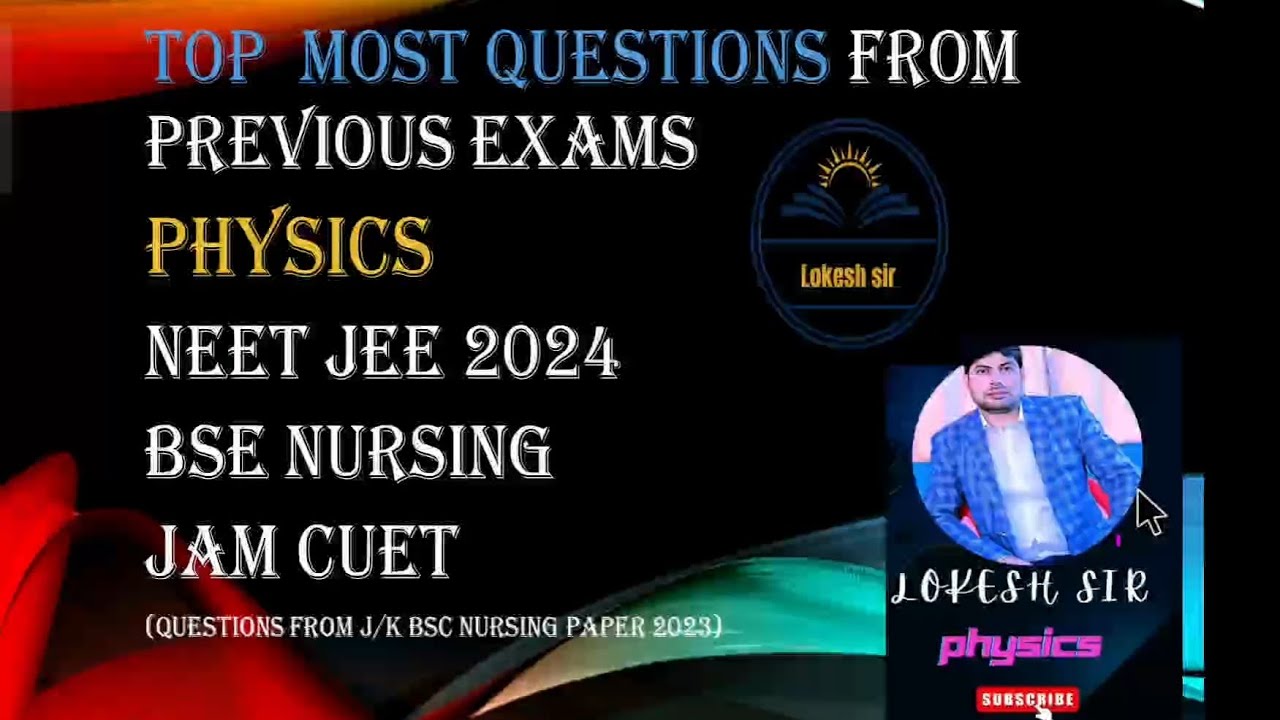 physics PYQs।। NEET JEE 2024 ।। CLASS 11,12 PHYSICS।। SOLUTION OF PAPER ...