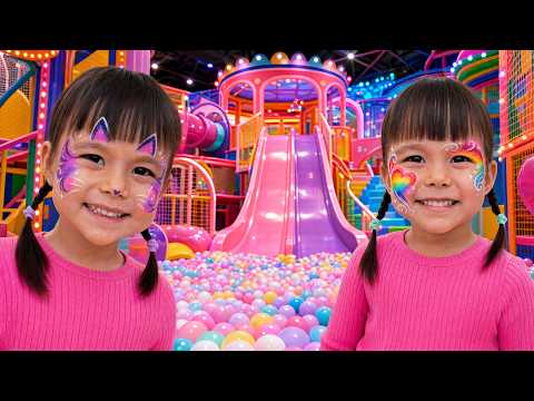 Twin Twin'in Yüz Boyama, Kaydıraklar ve Top Havuzu Eğlencesi ile Kapalı Oyun Alanı Macerası 🛝