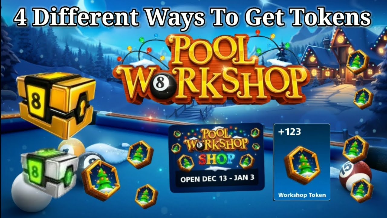 How To Get Unlimited Workshop Tokens In 8 Ball Pool || 4 Ways To Get ...