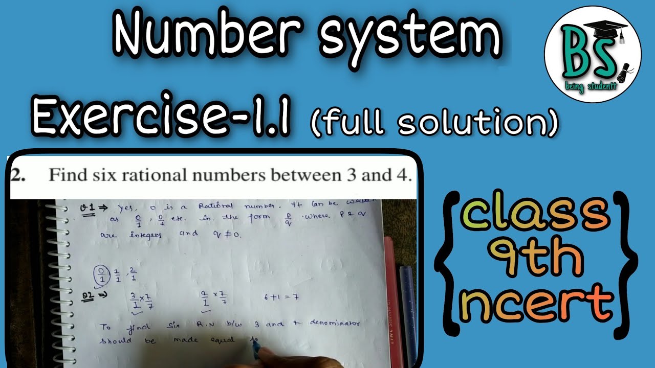Number system || Exercise 1.1(full solution) || ncert maths class 9th ...