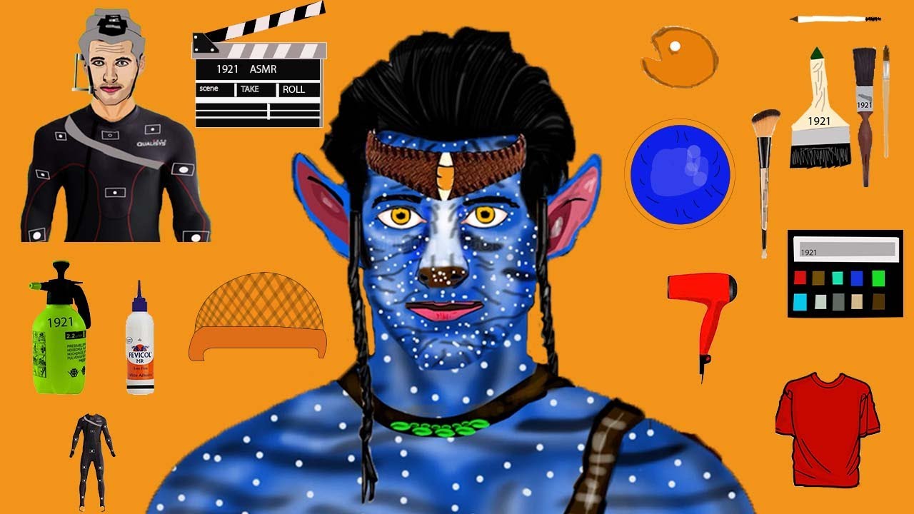 ASMR JAKE SULLY avatar makeup asmr animations as reality as possible ...